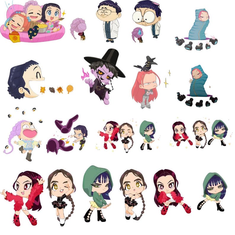 KPDH Chibi Edition! K-pop Demon Hunters Inspired Digital Stickers - 50 ...
