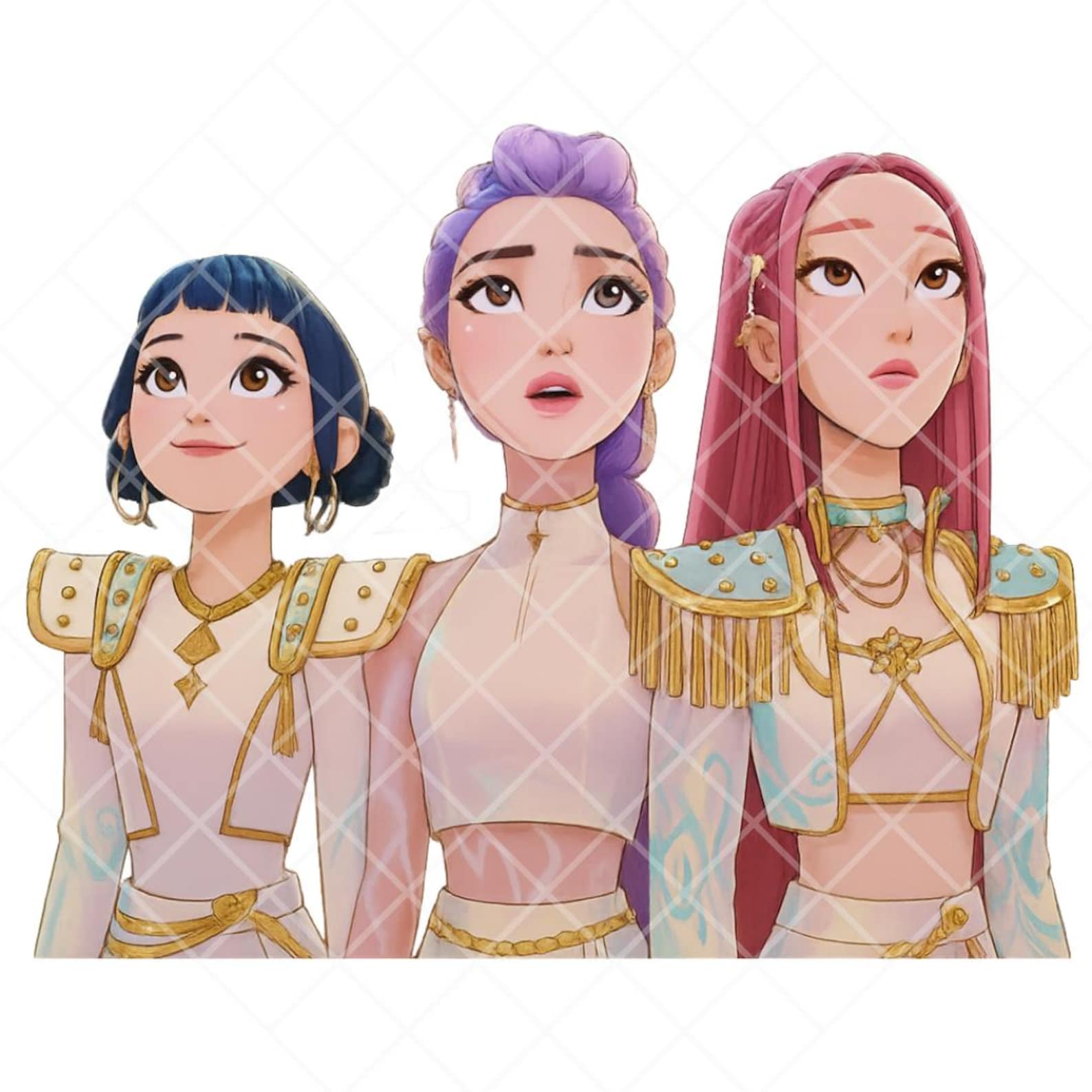 Huntrix Edition! K-pop Demon Hunters Inspired Digital Stickers Pack ...