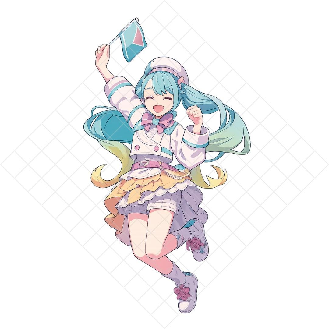 Hatsune Miku Chibi Stickers: Magical Mirai Anime PNG Clipart (60 Piece ...