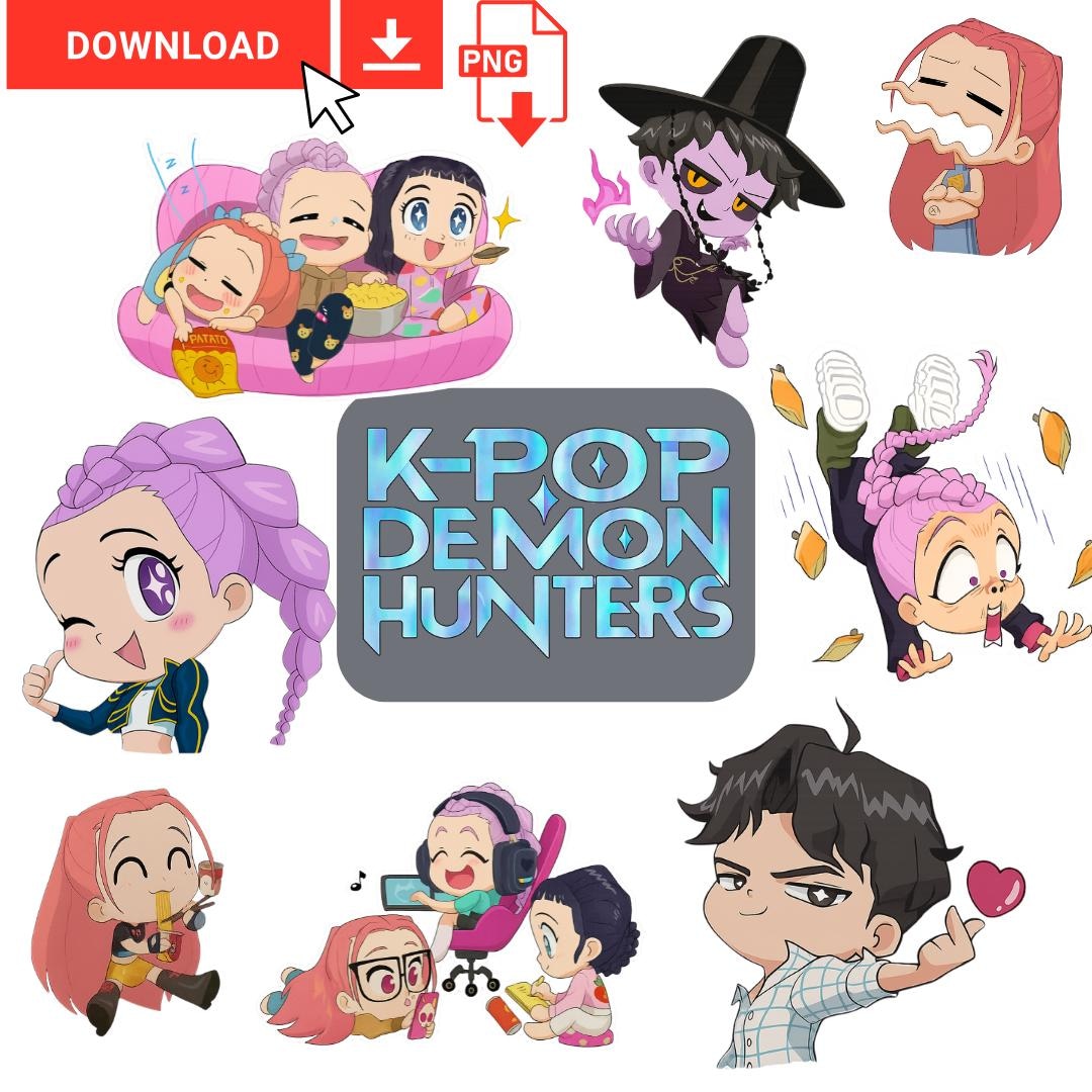 KPDH Chibi Edition! K-pop Demon Hunters Inspired Digital Stickers - 50 ...