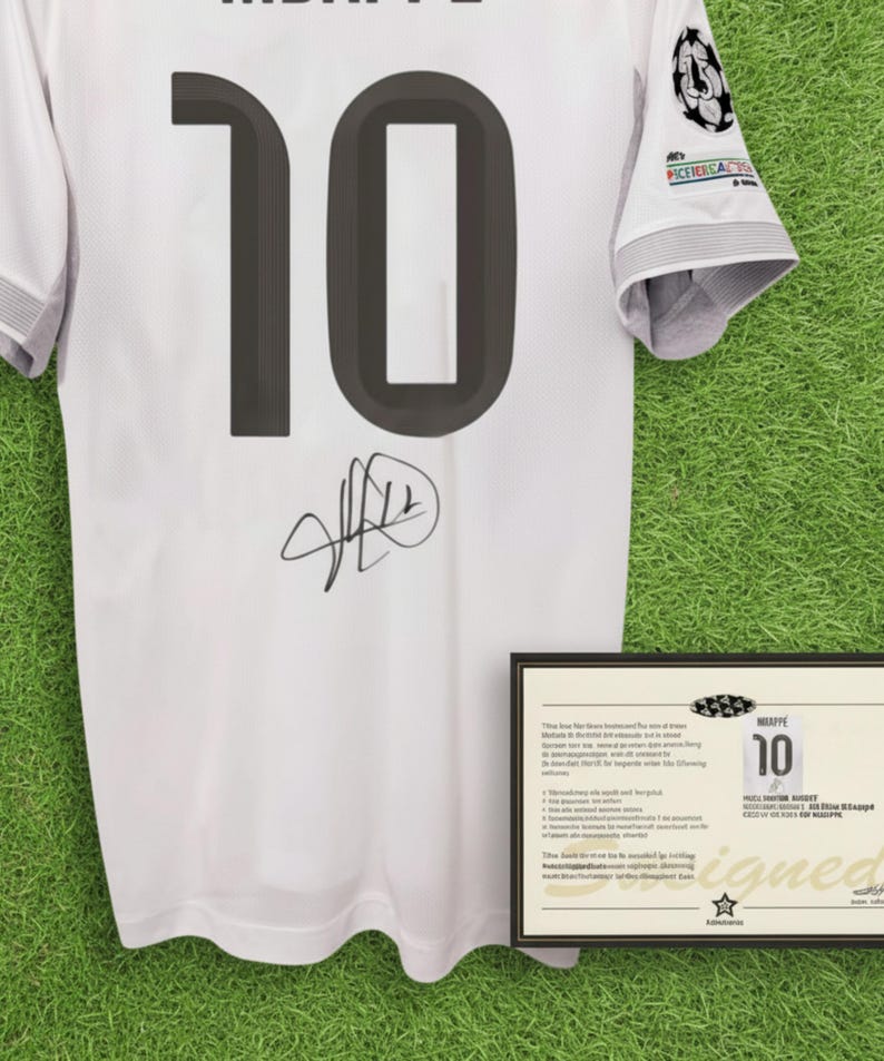 Kylian Mbappe SIGNED Real Madrid 25/26 Home Jersey/shirt - COA - 2025 ...