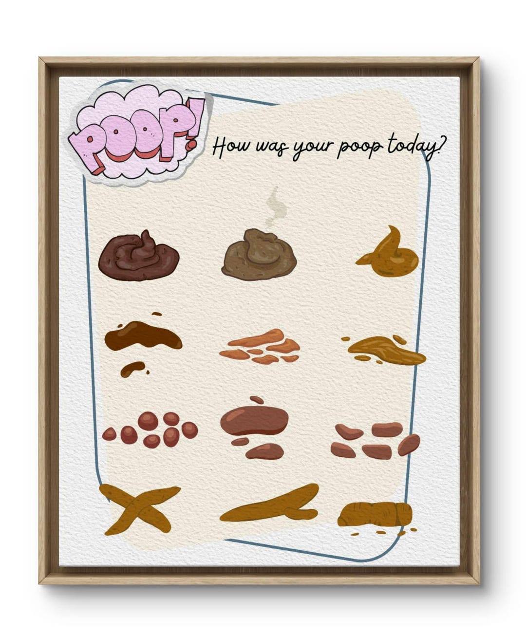 Funny Poop Chart Wall Art.funny Wall Art.have a Nice Poop.bathroom ...