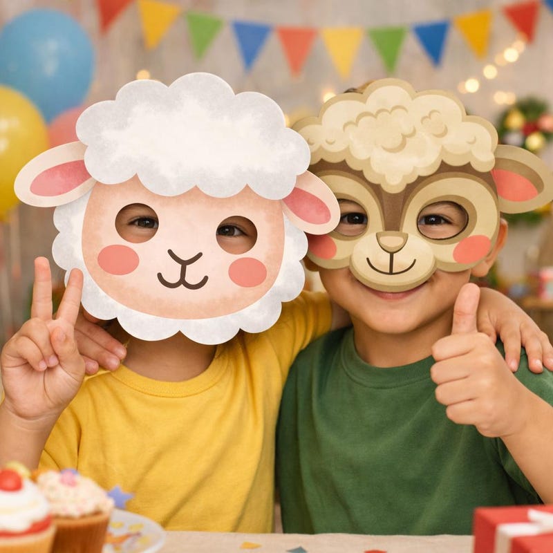 Lamb Mask Party - Etsy UK