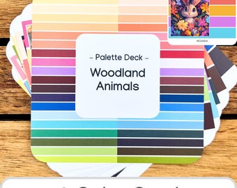 Woodland Animals Color Palette Cards: Creative Inspiration Deck - Etsy