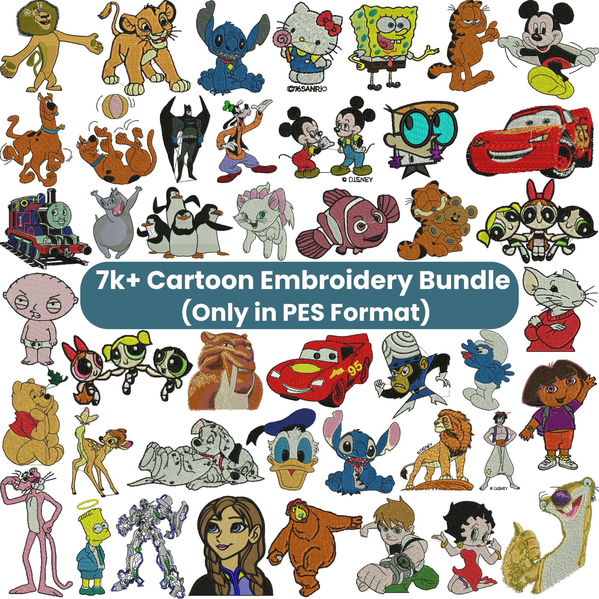 Mega Cartoon Embroidery Design, 7000+ Cartoon Embroidery, Mickey Mouse ...