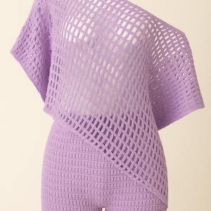 Handmade Crochet Mesh Set – Fishnet Two Piece Outfit, Boho Festival ...