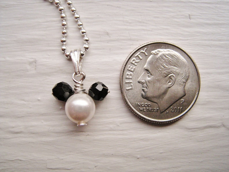 DISNEY Mickey Mouse Themed Swarovski Pearl and Sterling - Etsy