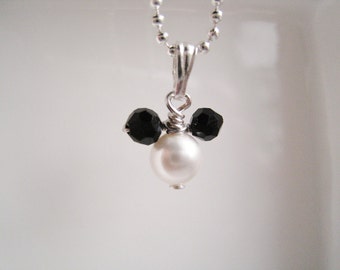 DISNEY Mickey Mouse Themed Swarovski Pearl and Sterling - Etsy