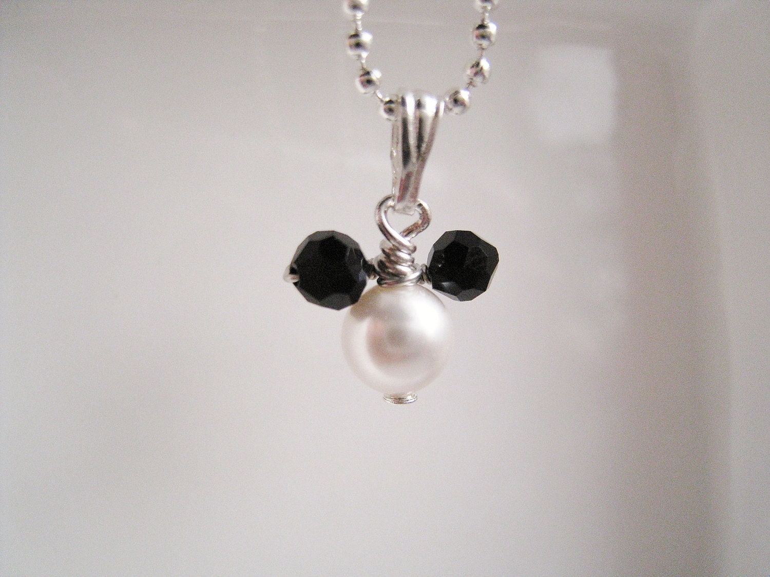 DISNEY Mickey Mouse Themed Swarovski Pearl and Sterling | Etsy