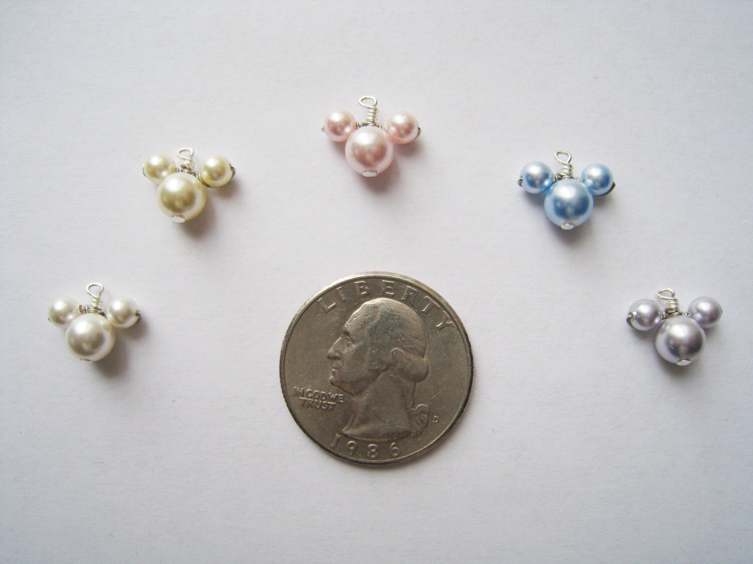 DISNEY - Mickey Mouse Themed Swarovski Pearl Beaded Earrings - Choose ...