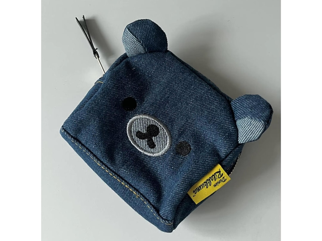 Kawaii Coin Denim Pouch, Zipper Coin Bear Bag, Gift for Her - Etsy