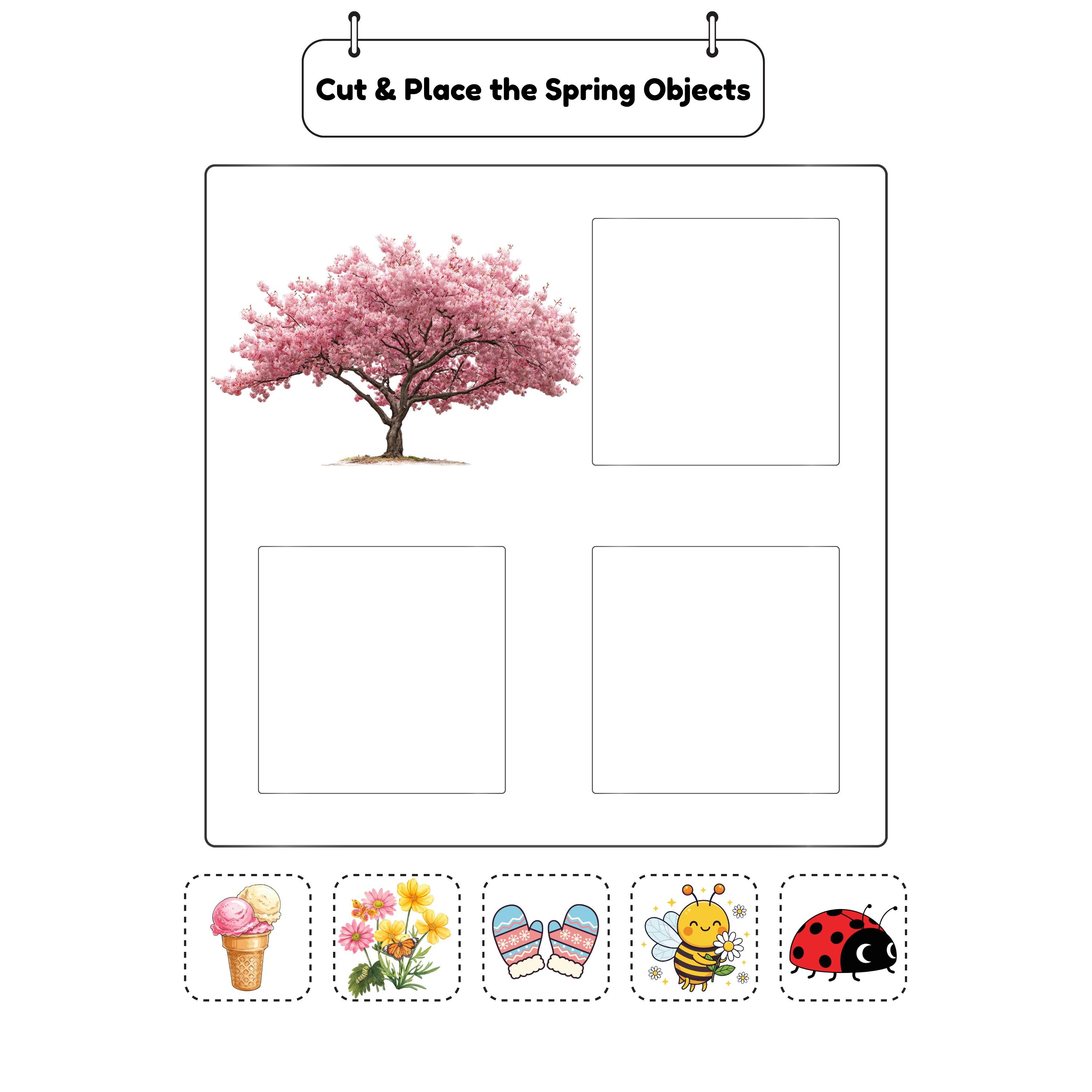 4 Seasons Learning Activity Pack – Cut & Match Weather Chart (printable ...