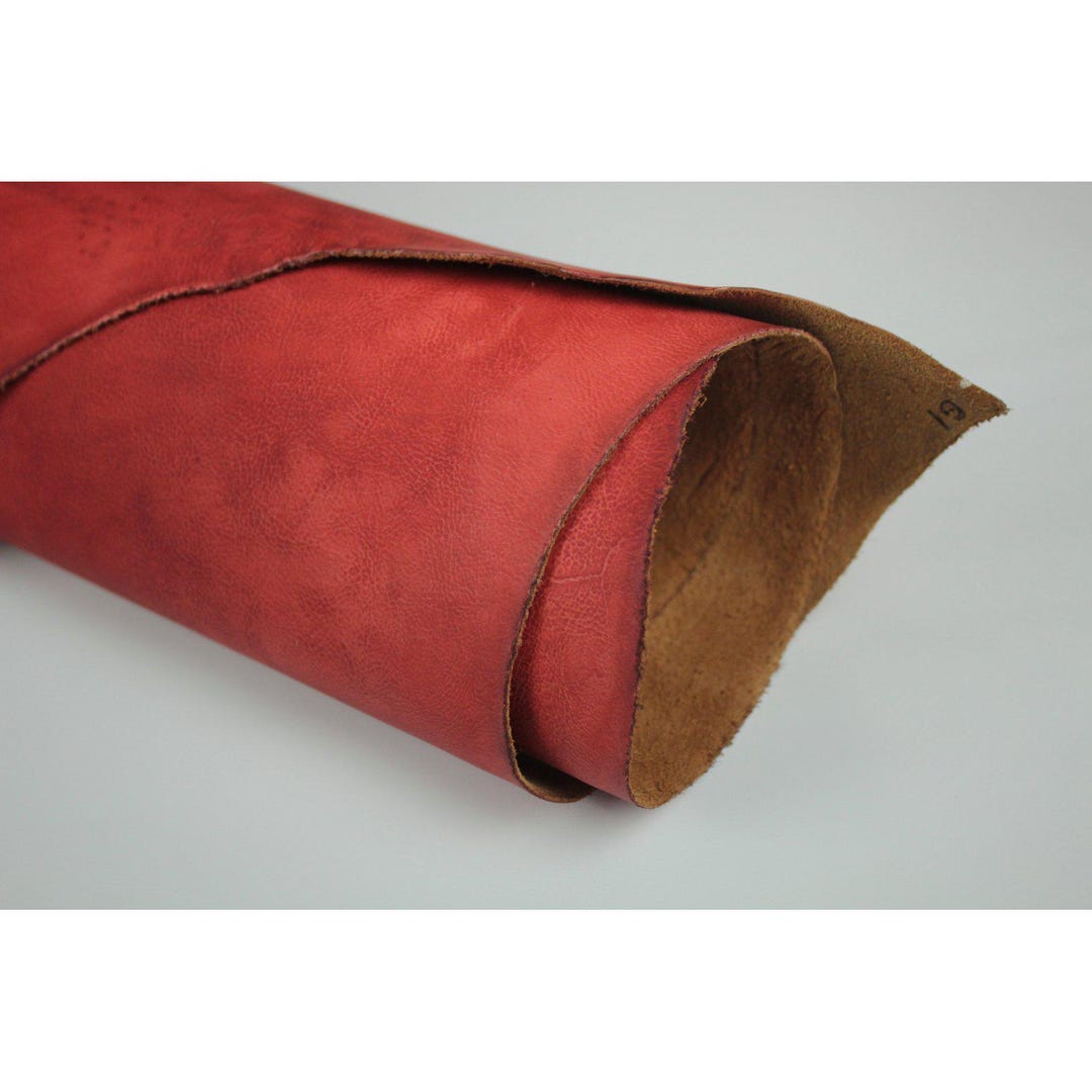 Red Vegetable Tanned Leather Hide, 1.2-1.6mm (4oz) - Etsy