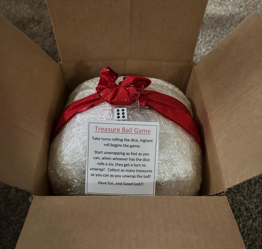 Large Saran Wrap Ball- Level 2- Comes With 25 Prizes Plus Treats Spread ...