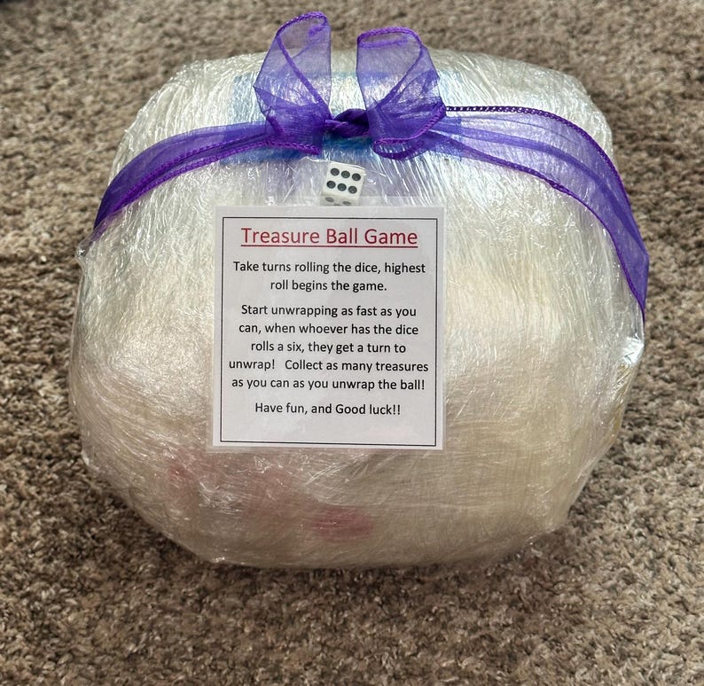 Large Saran Wrap Treasure Ball Game- Comes With a Candy Jackpot Center ...