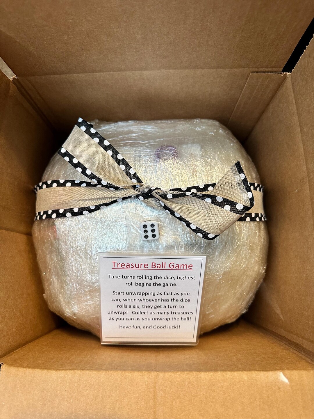 Large Saran Wrap Ball- Level 3- 25 Prizes and Treats Spread Throughout ...