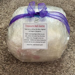 Large Saran Wrap Ball Game- With a Grand Prize Winner Token in Center ...