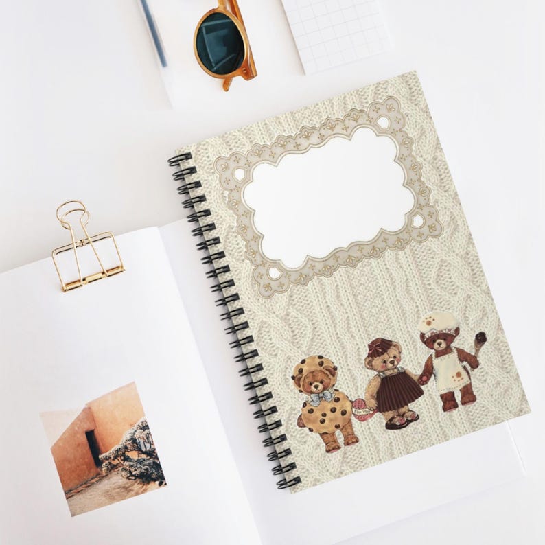 Teddy Bear Spiral Notebook: Kawaii Bear Stationery - Etsy
