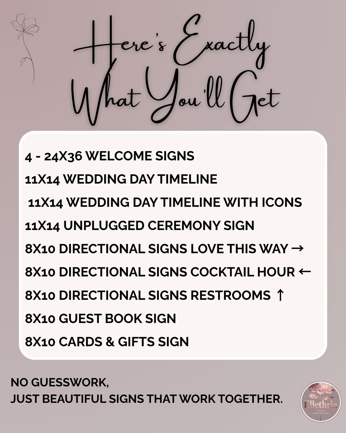 Editable Wedding Sign Bundle Cherry Bloom Canva Template | Welcome Sign ...