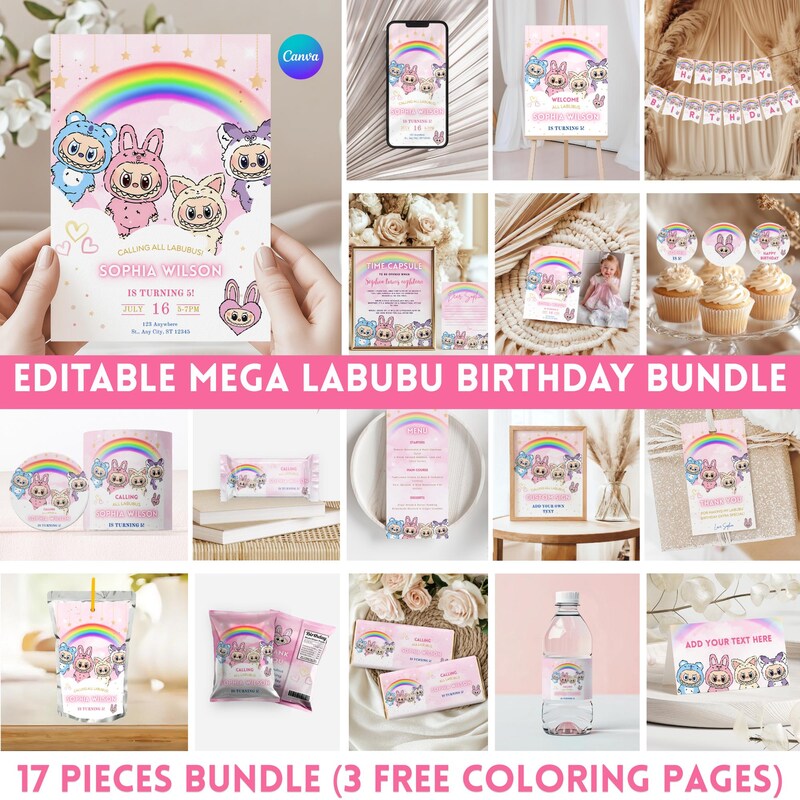 Labubu Template Box - Etsy