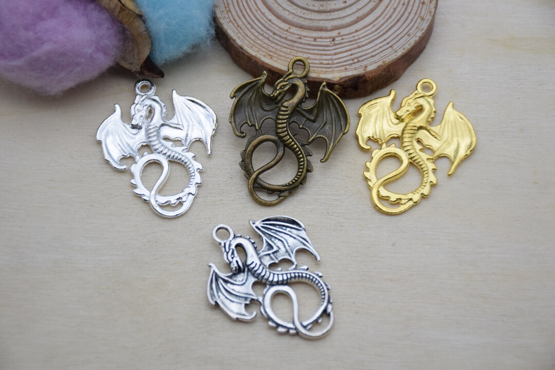 Metal Dragon Pendant,animal Charm for Jewelry Making,diy Craft Supplies ...
