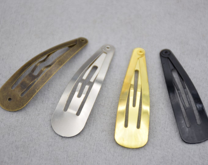 20 Metal Snap Hair Clip,snap Barrettes,hair Bow Flower Clip,baby Hair ...