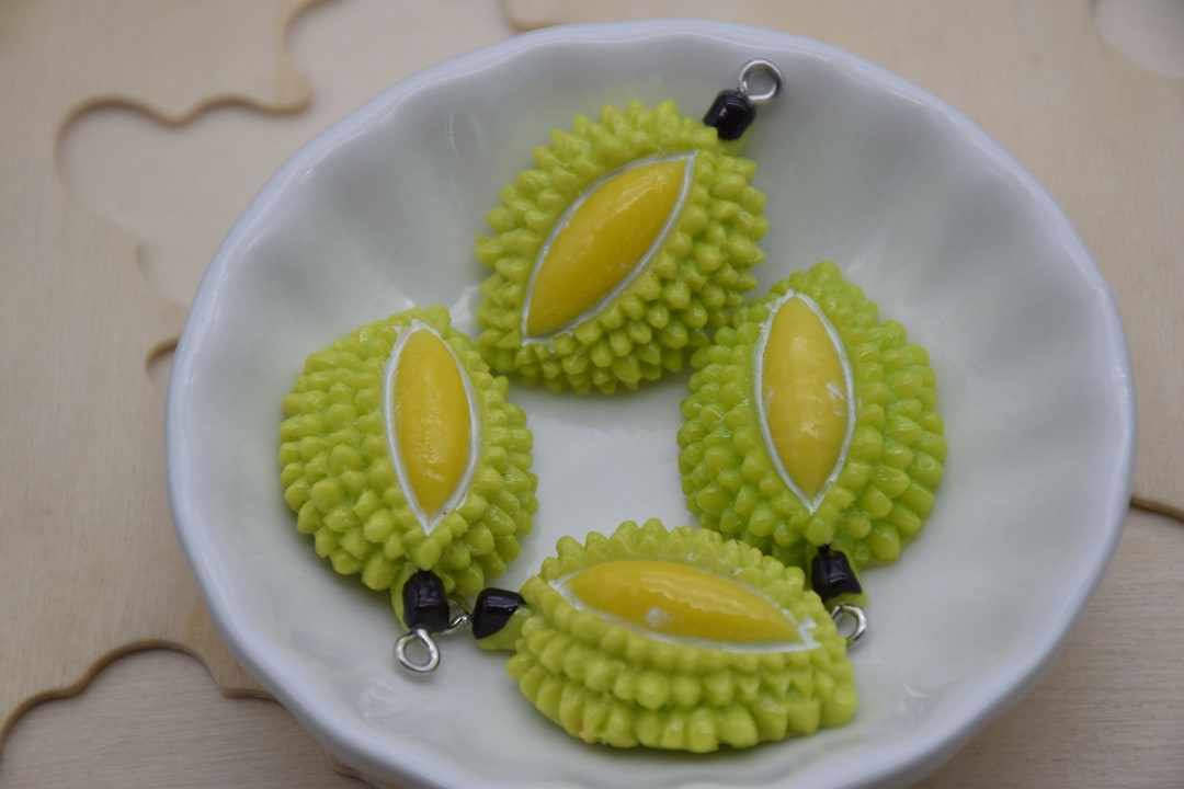 10 Resin Adorable Durian Fruit Charms Earring Necklace Bracelet Bead ...