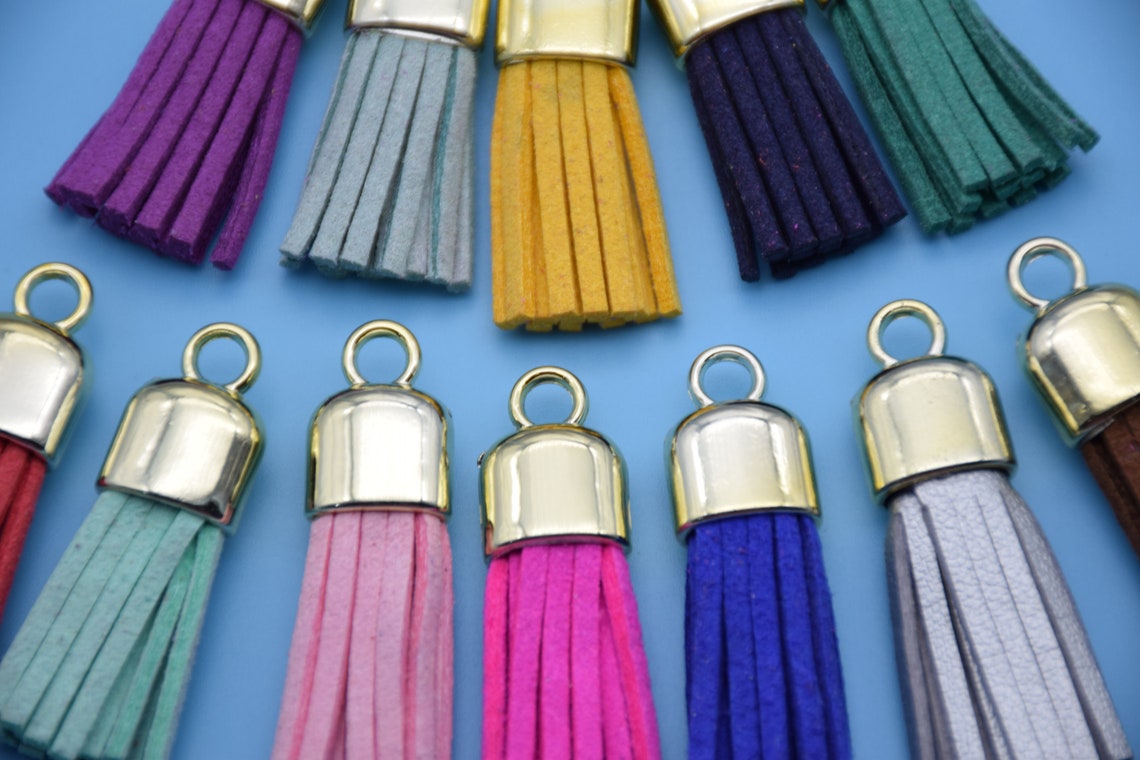 20 Mini Quasten Charm40mm15 Kunstleder | Etsy