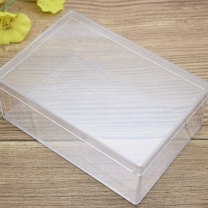2pcs Rectangle Clear Plastic Box,transparent Plastic Box,container Box ...