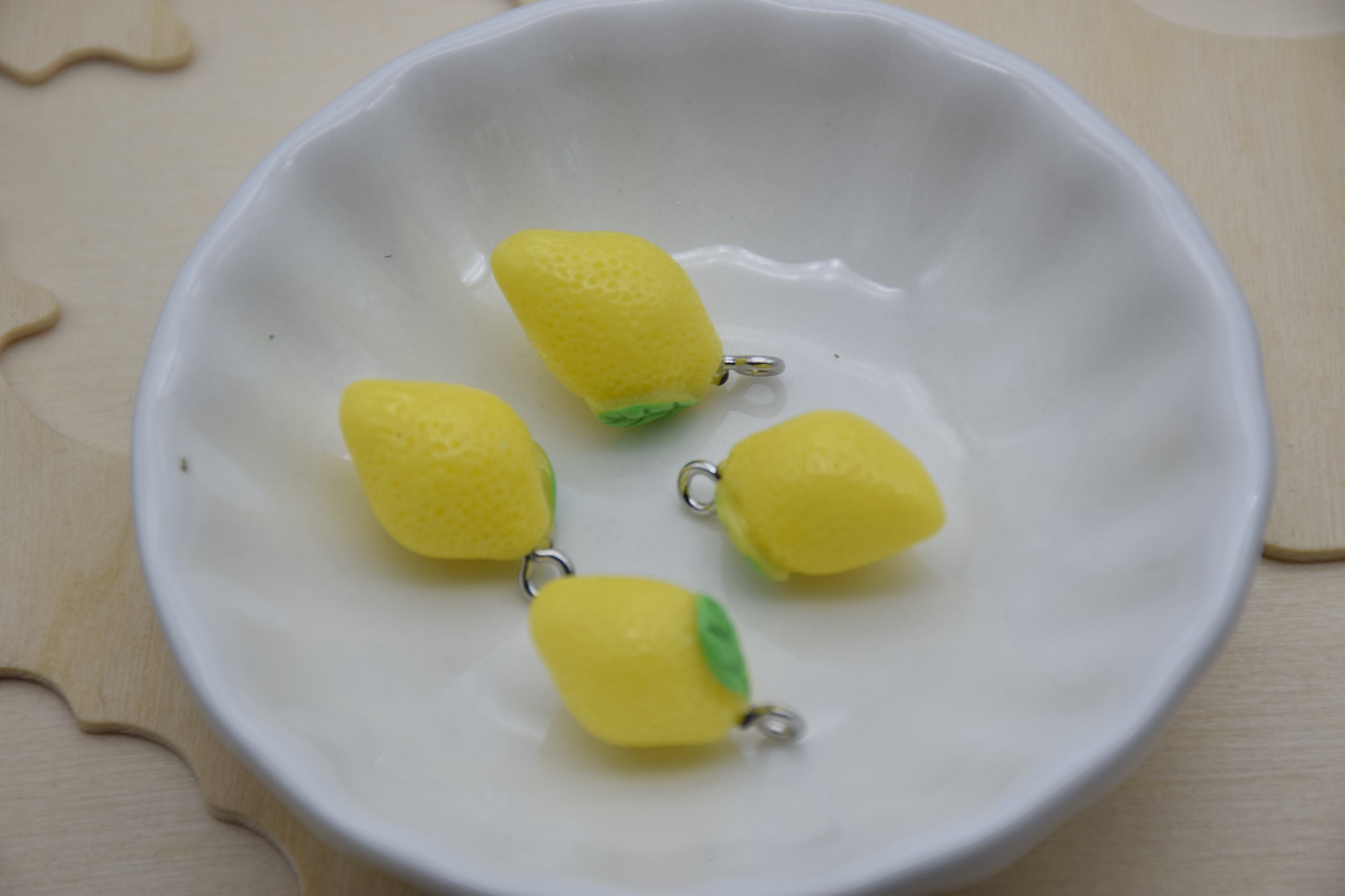 20 Resin Adorable Lemon Fruit Charms Earring Necklace Bracelet - Etsy