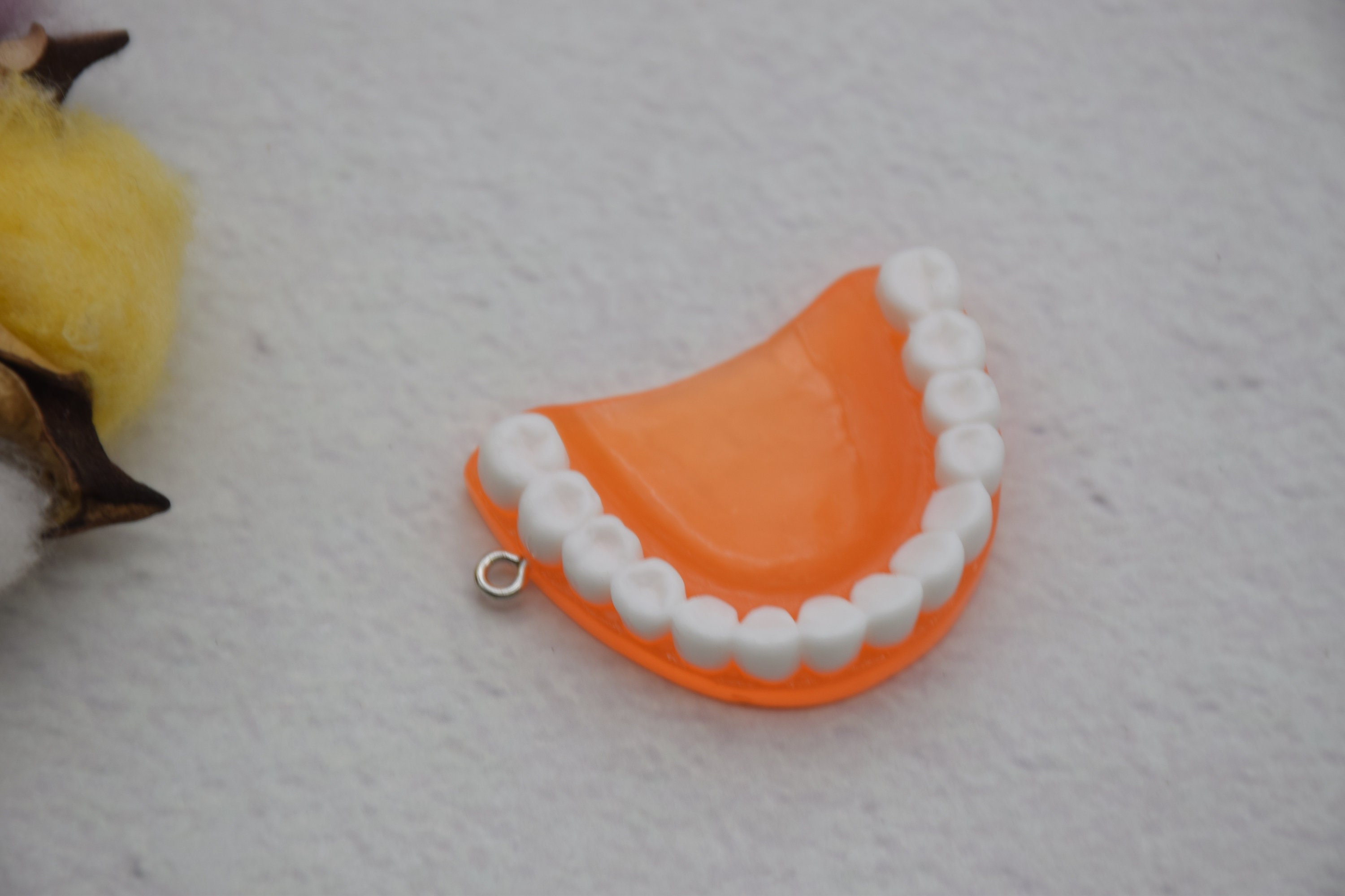 5 Teeth With Eyehook,false Tooth Slime Cabochons,kawaii Charms Pendants ...
