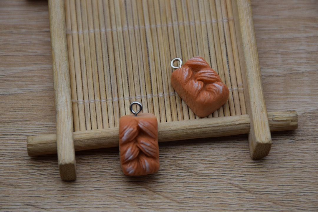 10 Resin Adorable Bread Food Charm Earring Necklace Bracelet Bead ...