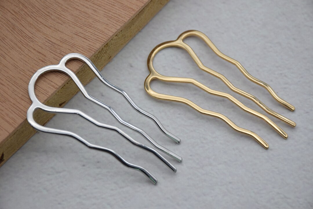 10 Metal Hair Combs,wire Combs,wedding Bridal Combs,hair Accessory,head ...