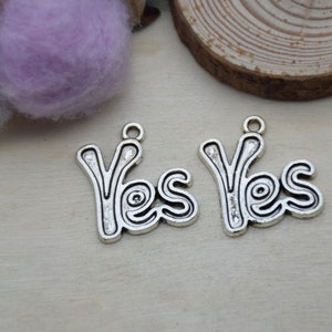 Metal yes Pendant,charm for Jewelry Making,diy Craft Supplies,necklace ...