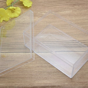 2pcs Rectangle Clear Plastic Box,transparent Plastic Box,container Box ...