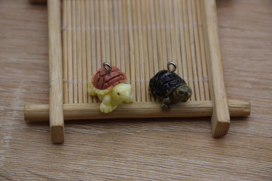 10 Tortoise With Eyehook,turtle Animal Resin Slime Cabochons,kawaii ...