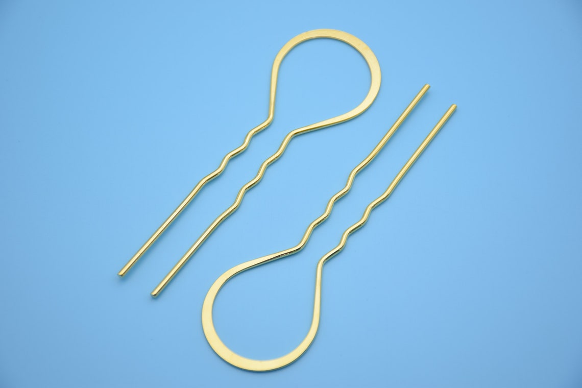 10 Haarnadel aus Metall einfache Haargabel Haarnadel - Etsy.de