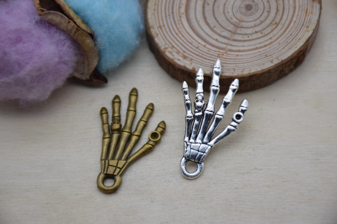 Metal Skeleton Hand Pendant,charm for Jewelry Making,diy Craft Supplies ...