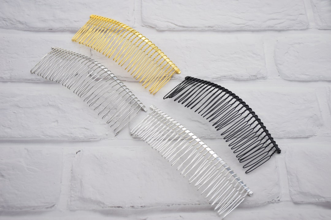 10 Metal Hair Combs,wire Combs,wedding Bridal Combs,hair Accessory,head ...