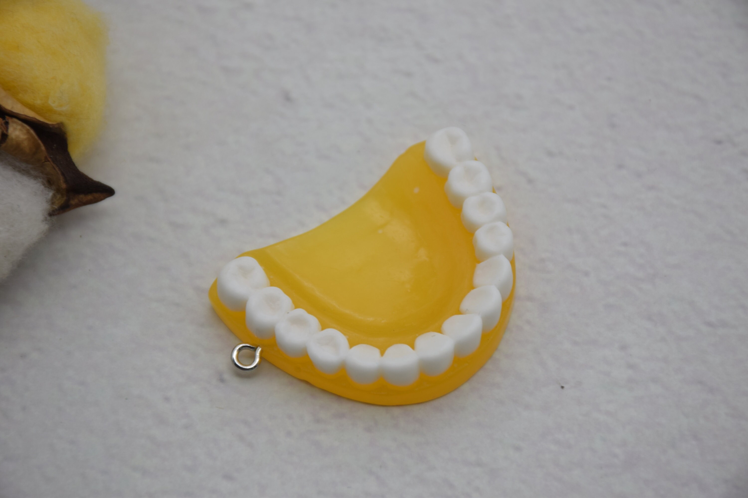 5 Teeth With Eyehook,false Tooth Slime Cabochons,kawaii Charms Pendants ...