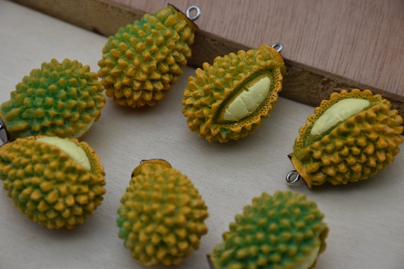 10 Resin Adorable Durian Fruit Charms Earring Necklace | Etsy
