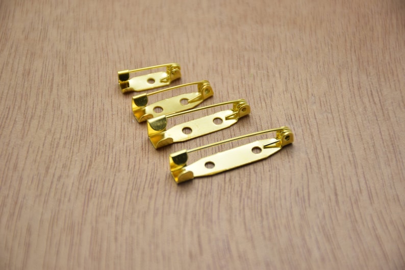 Colors for Choice-100pcs Metal Brooch Pin Backs, Bar Pin Backs,saftety ...