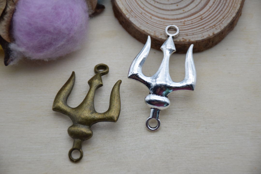 Colgante de tridente de Metal, abalorio para la fabricación de joyas ...