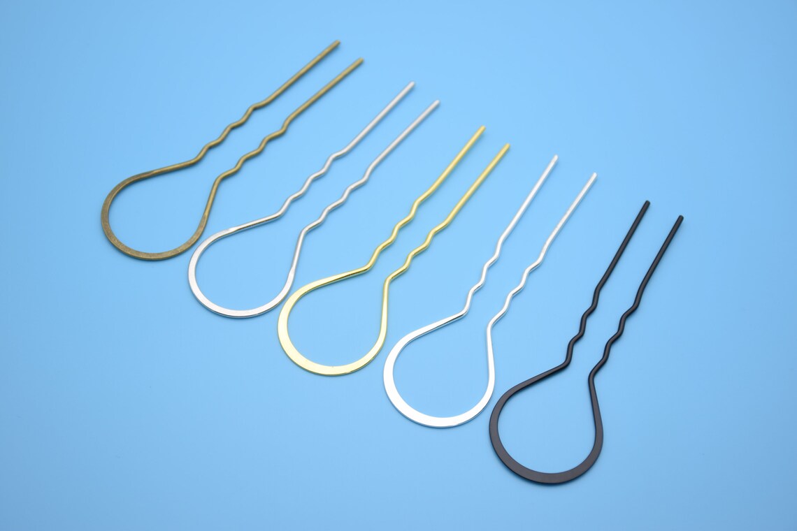 10 Haarnadel aus Metall einfache Haargabel Haarnadel in | Etsy