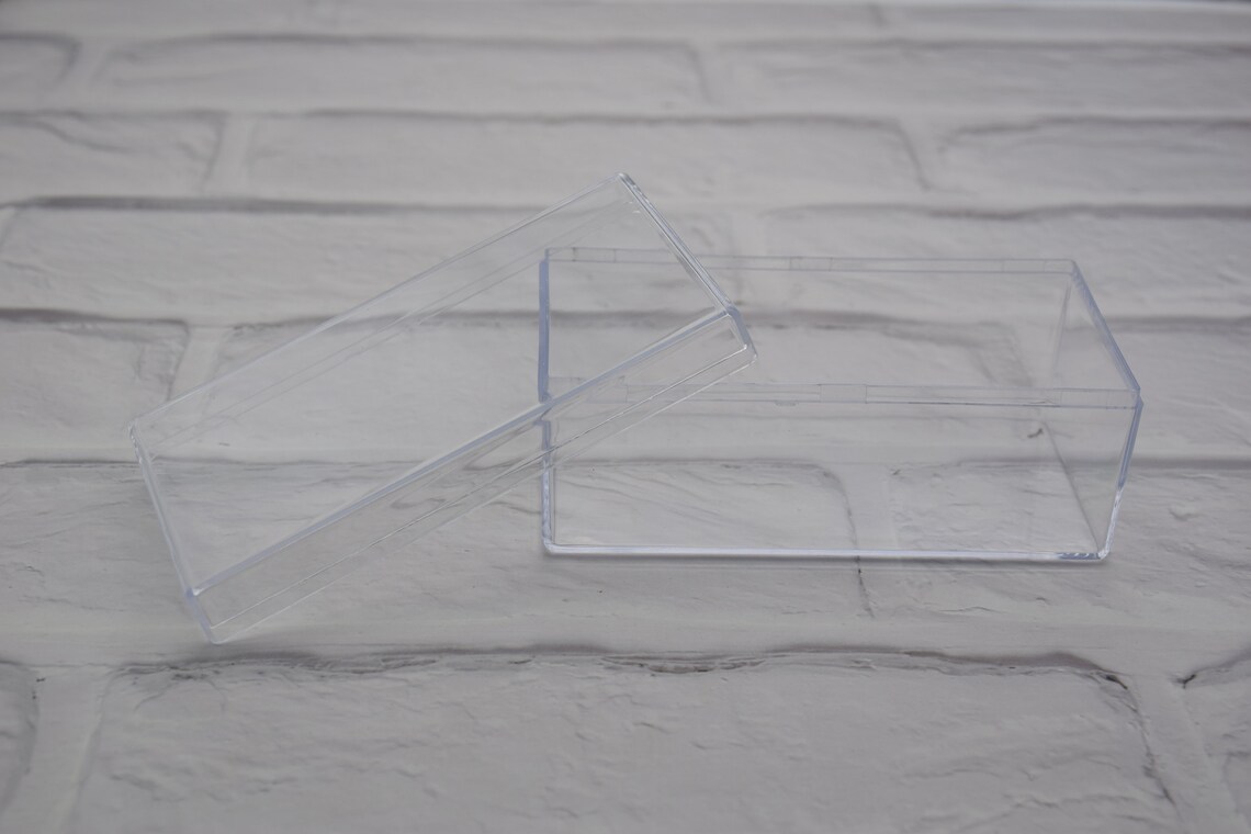2pcs Rectangle Clear Plastic Boxtransparent Plastic | Etsy