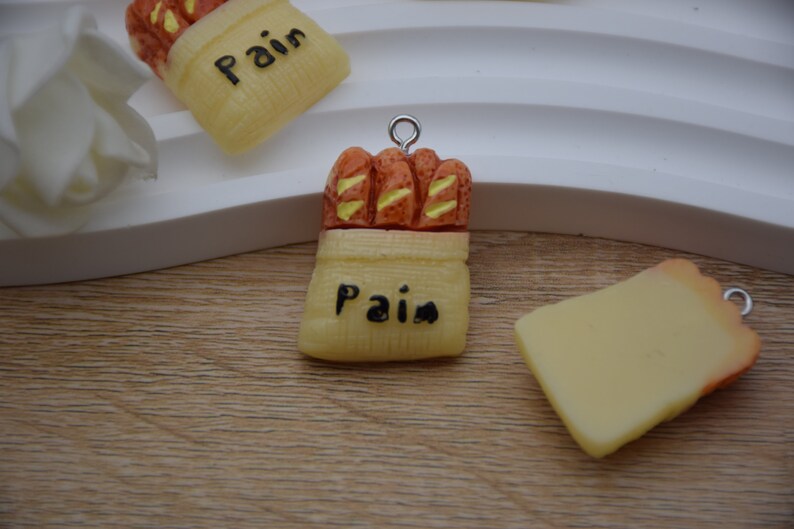 10 Resin Adorable French Bread Pain Charms Earring Necklace - Etsy