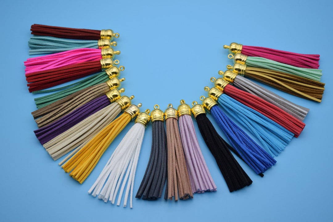 20 Quasten Charm,86mm(3,4") Kunstleder Quasten,Wildleder Quasten Charm ...