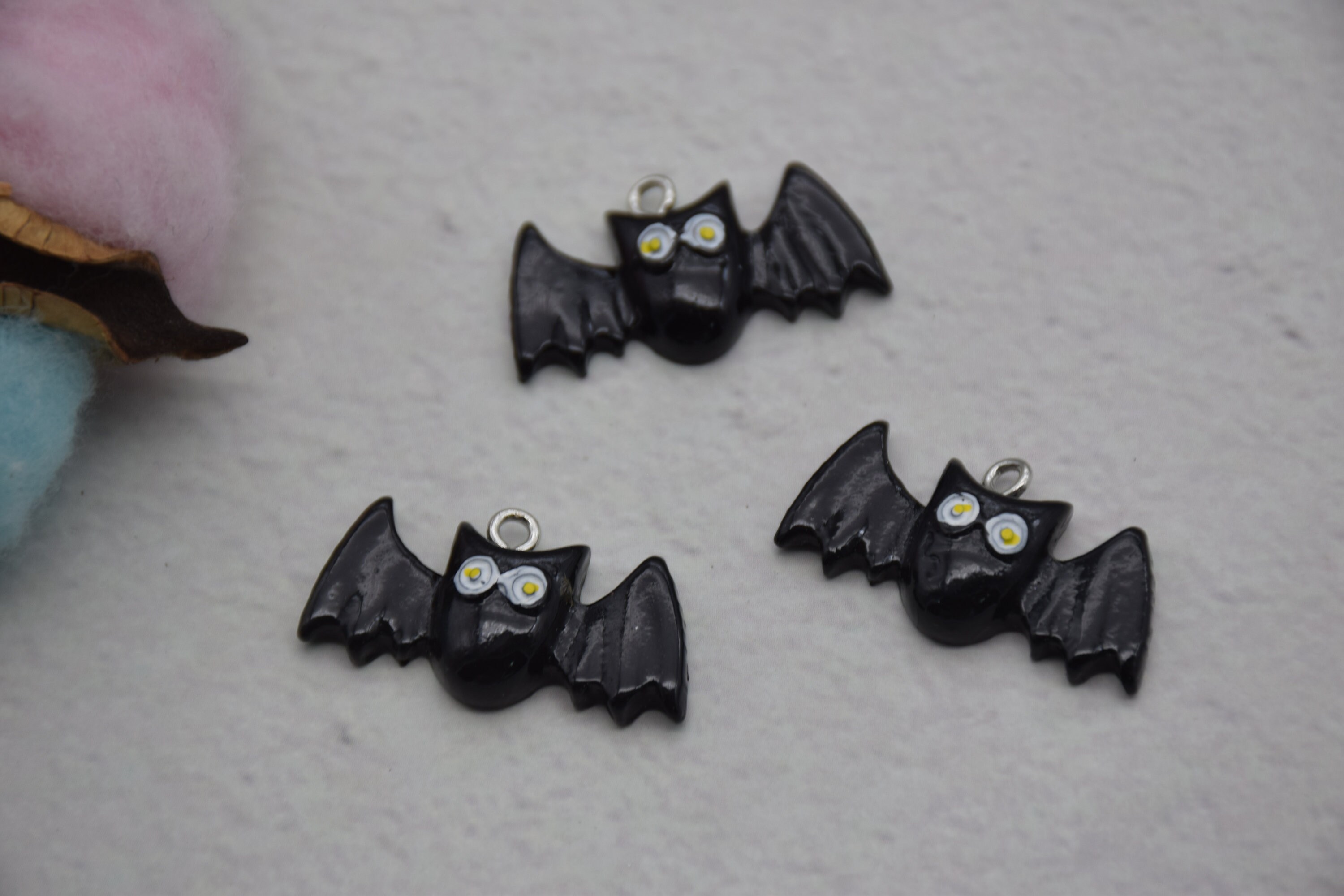 10 bat with eyehookhalloween resin slime cabochonskawaii | Etsy
