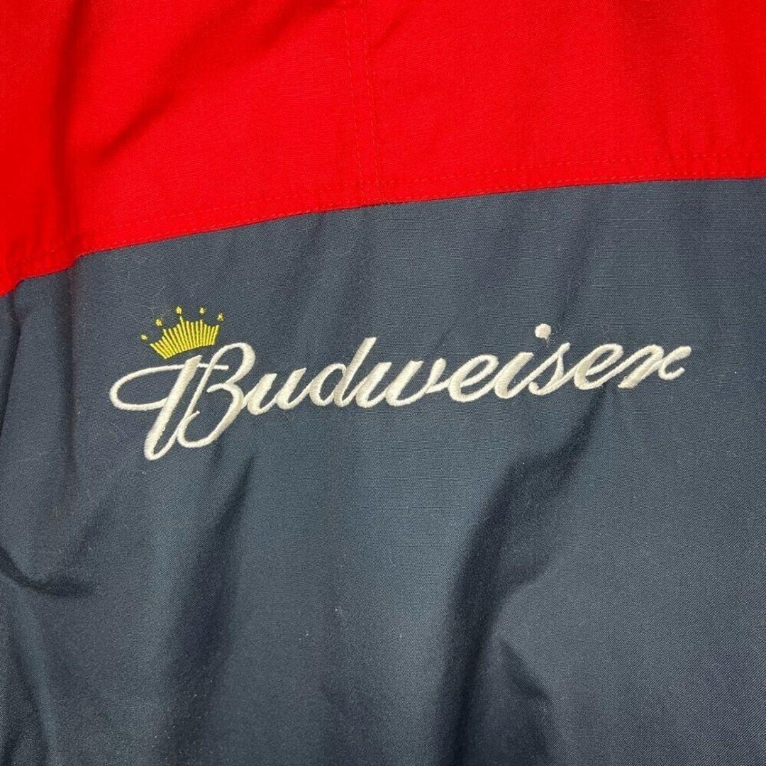 Vintage 90s Budweiser Jacket Red/navy Size XL Anheuser Busch Warehouse ...