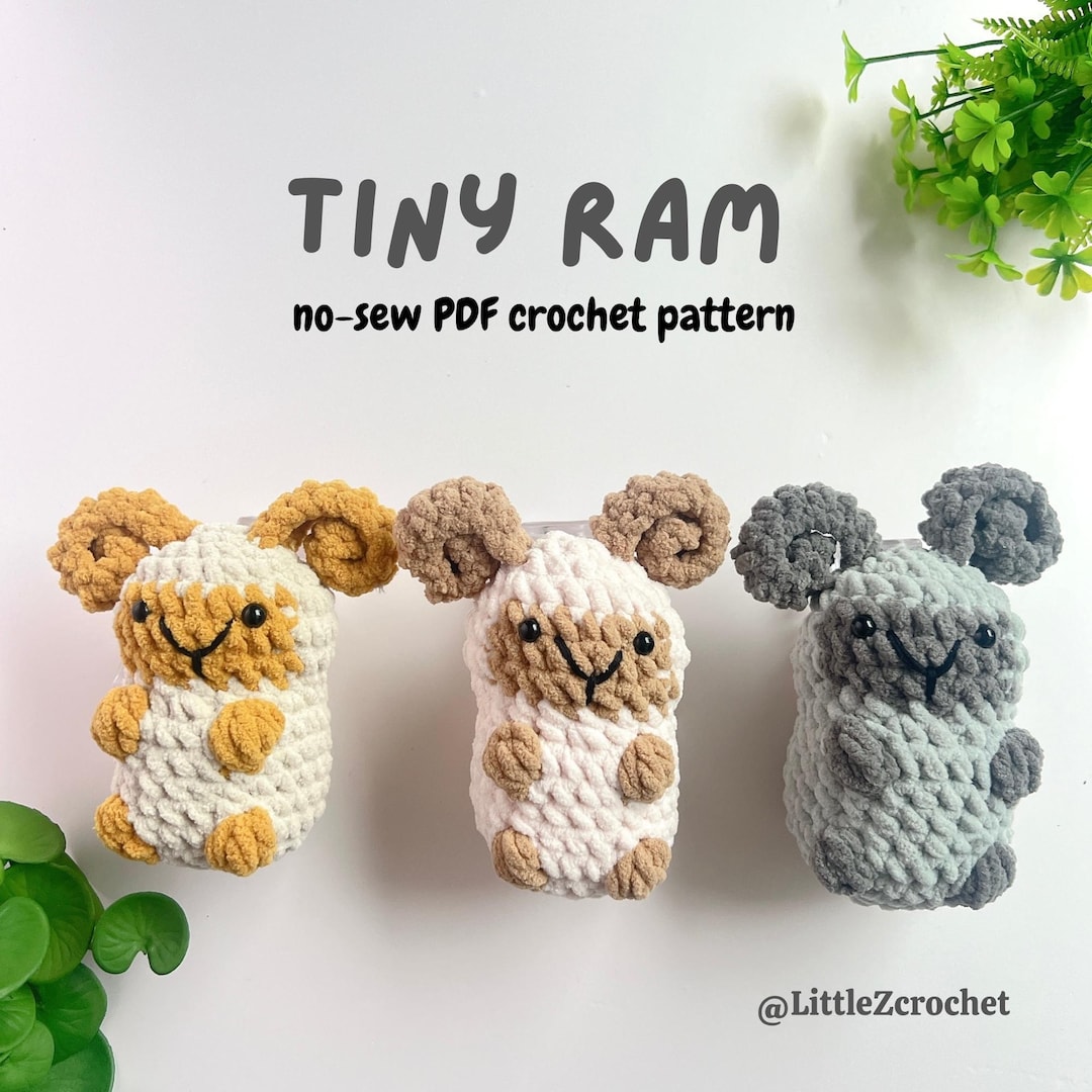 No-sew Crochet Ram Pattern PDF – Beginner Chubby Sheep Amigurumi - Etsy
